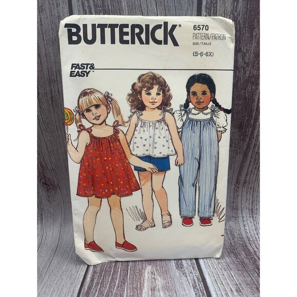 Butterick | Dresses | Butterick Children Dress Jumpsuit Top Shorts ...